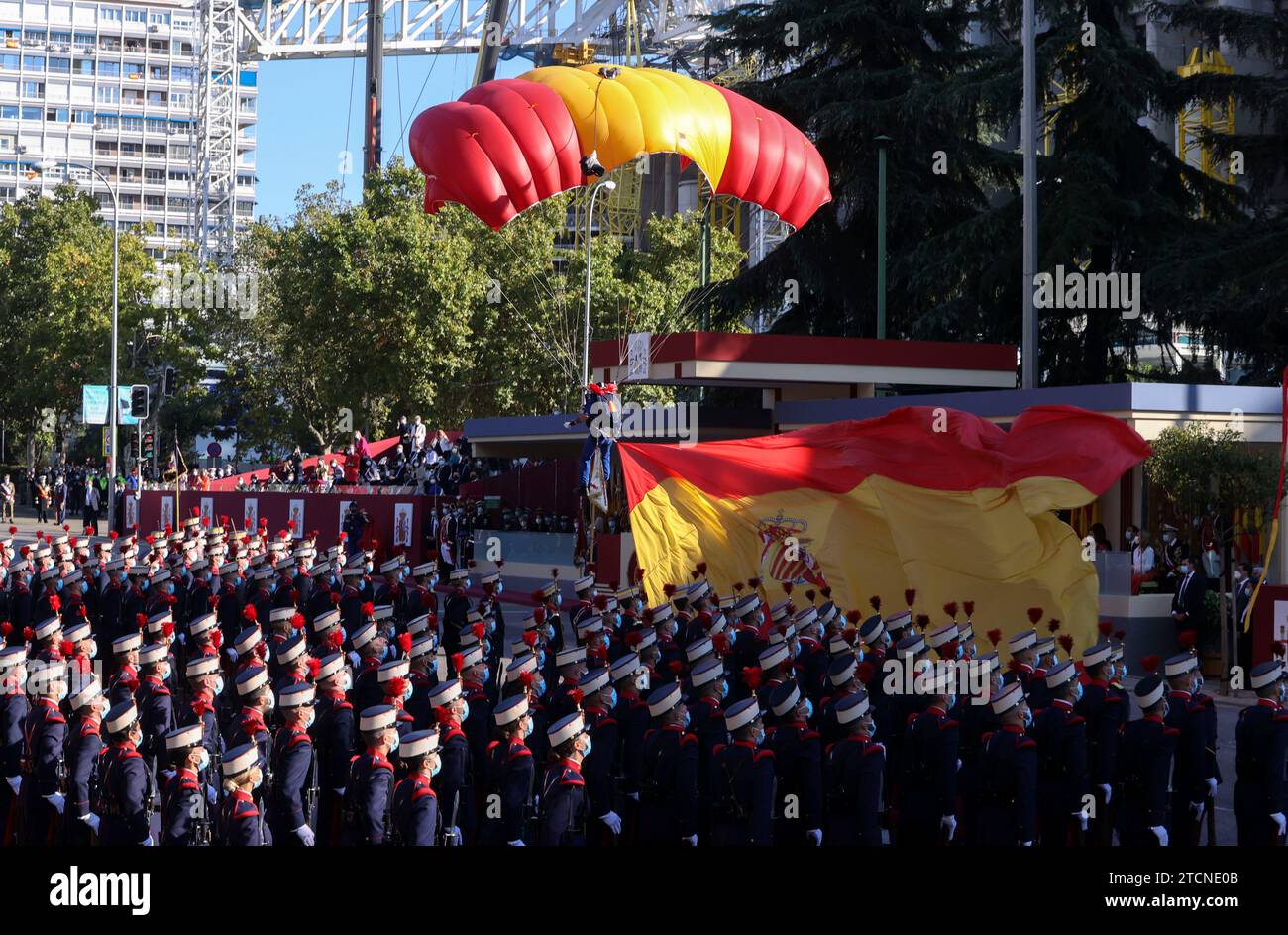 Madrid, 10/12/2021. Military parade of 12-O on Hispanic Day on the ...