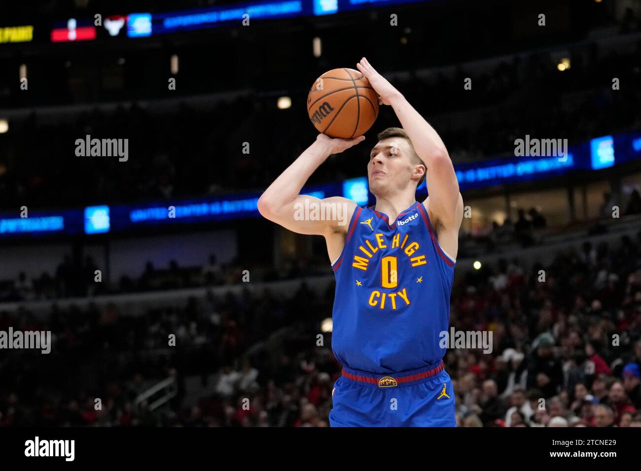 Denver Nuggets guard Christian Braun shoots during an NBA basketball ...