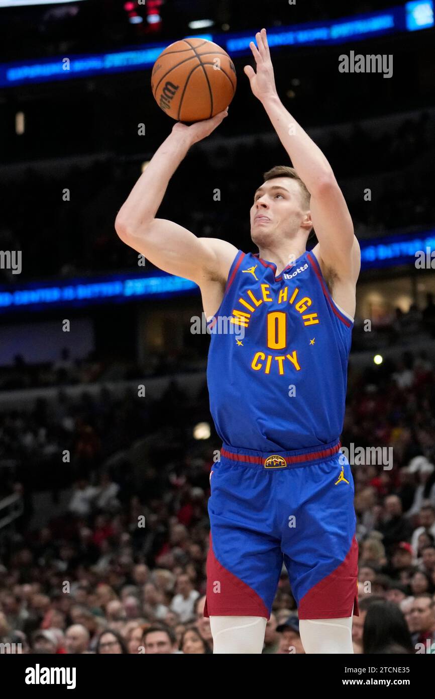 Denver Nuggets guard Christian Braun shoots during an NBA basketball ...
