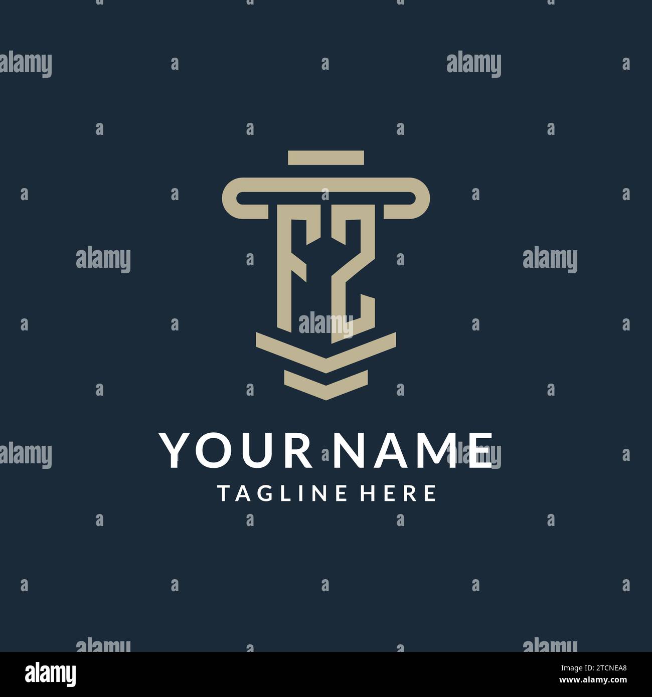 Fz initials logo hi-res stock photography and images - Alamy