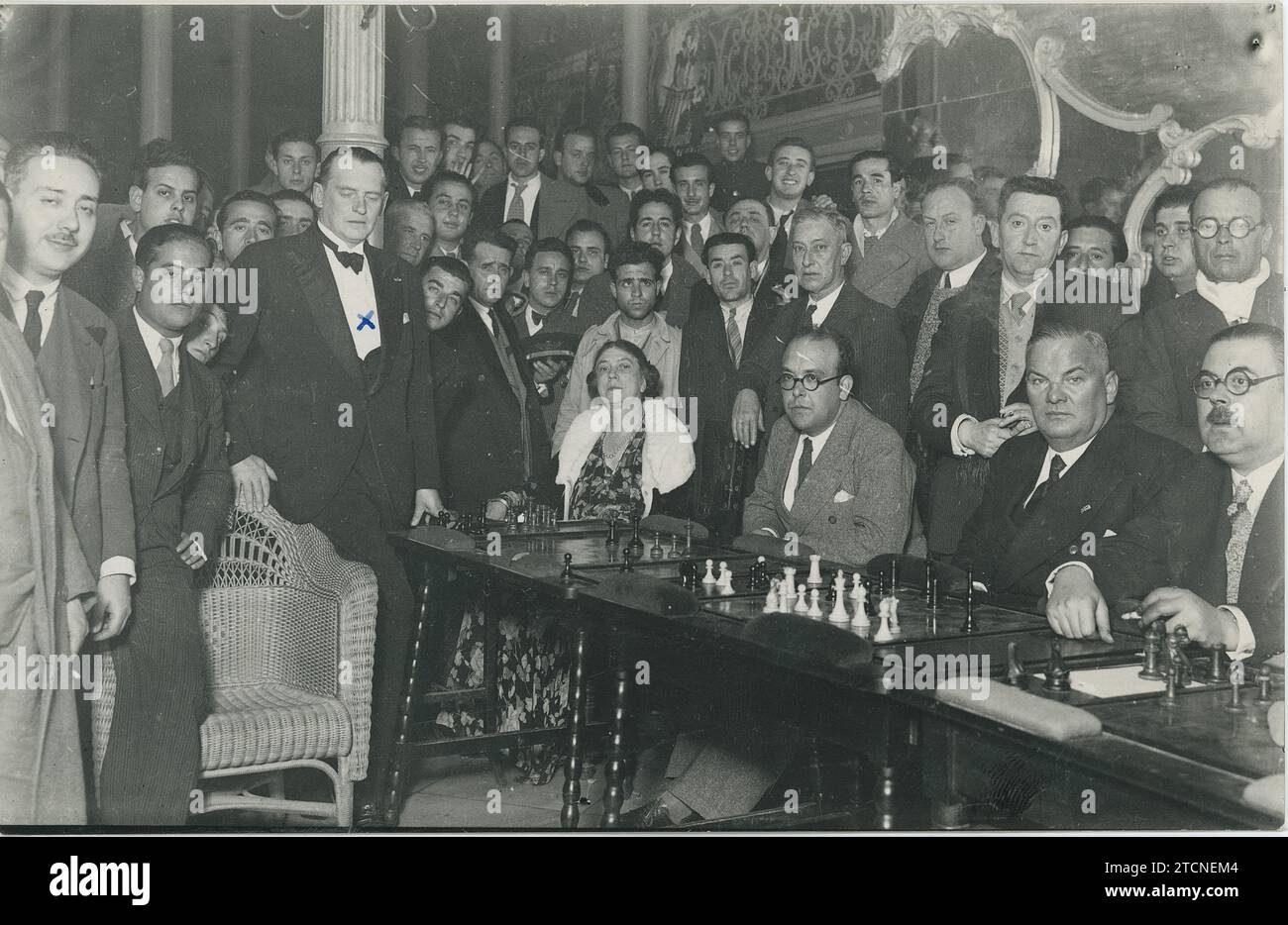 Cartagena, 02/21/1935. World chess champion Alexander Alekhine during ...