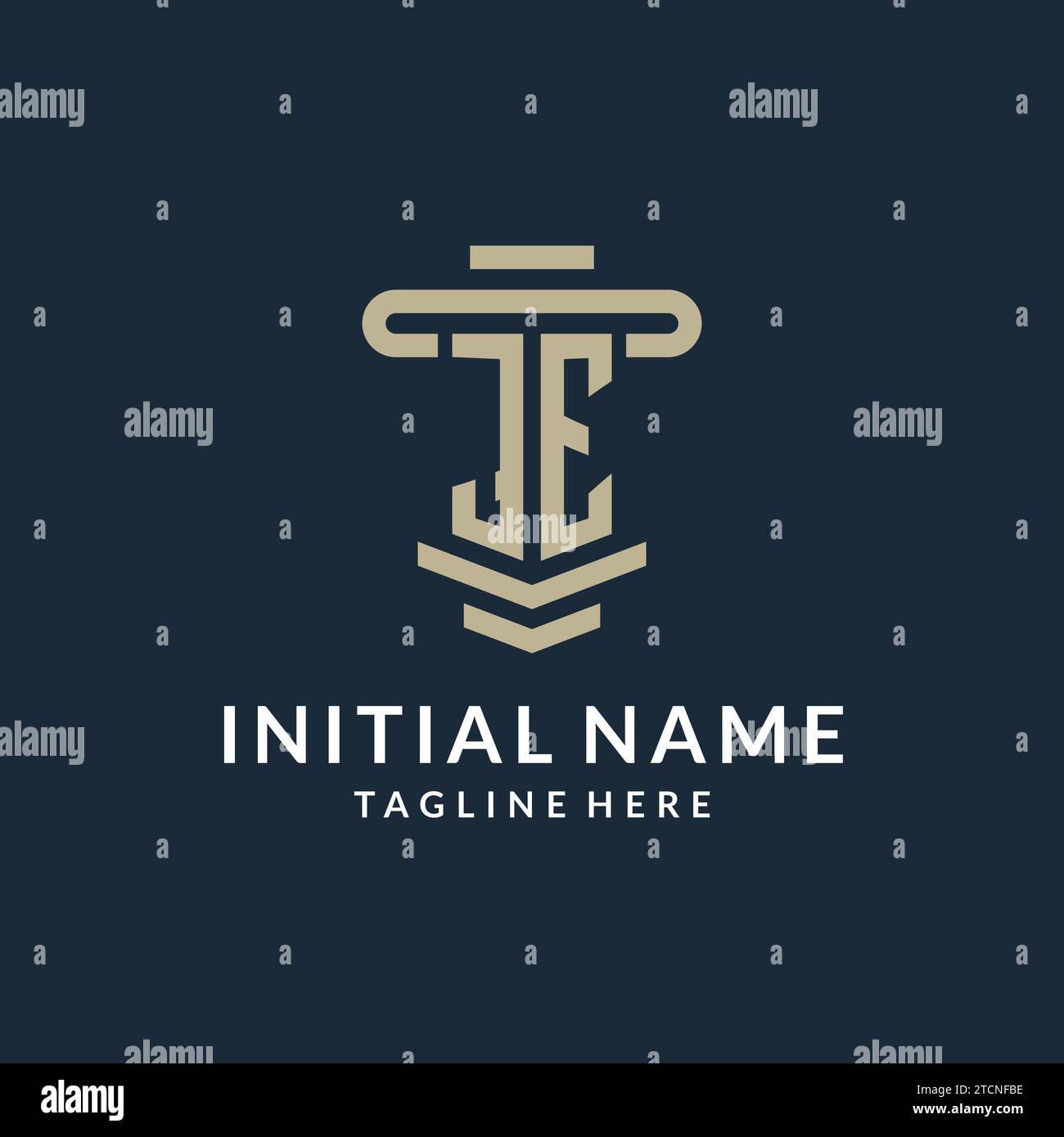 JE initial logo monogram with simple luxury pillar line vector design ideas Stock Vector Image ...