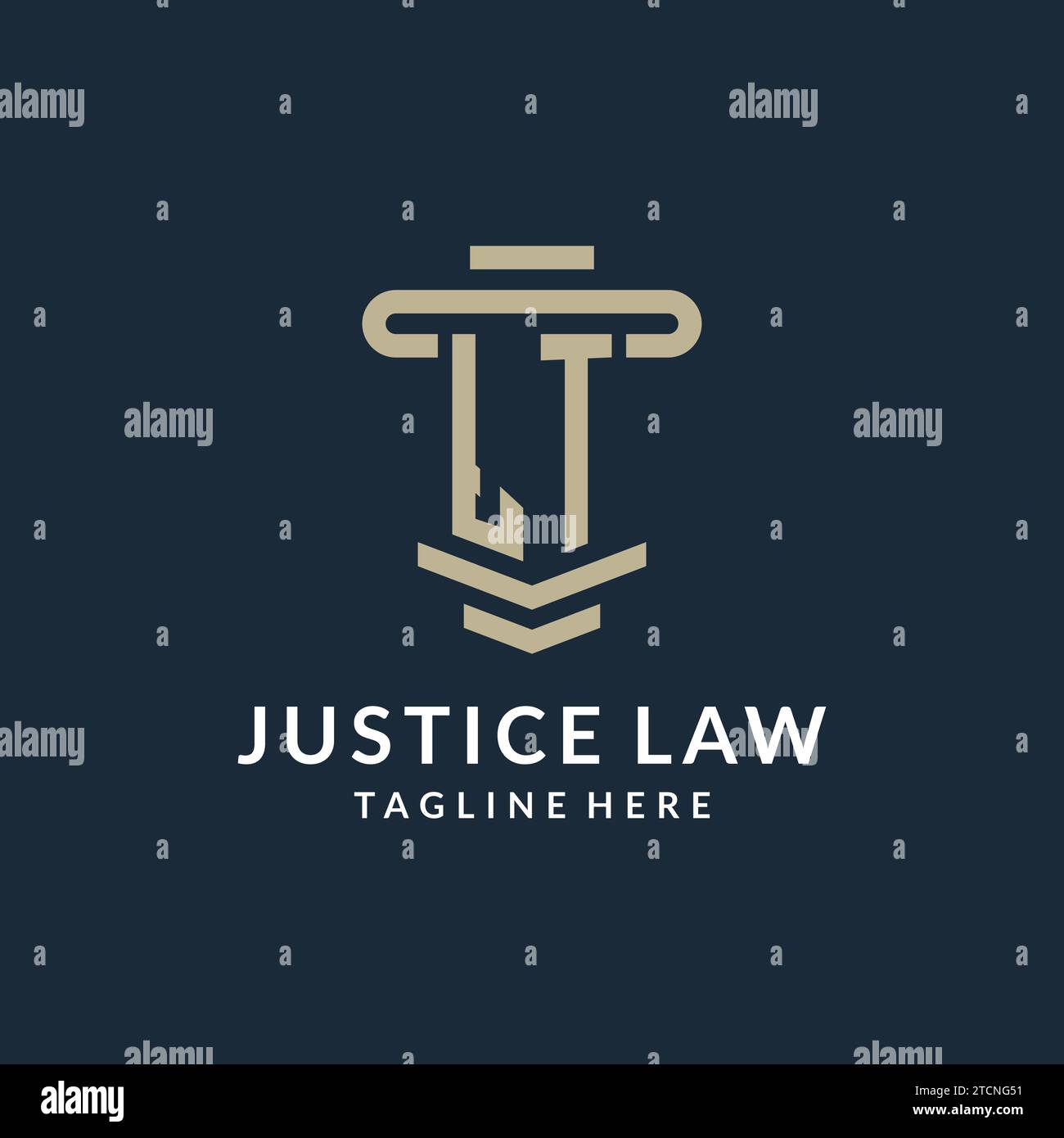 LT initial logo monogram with simple luxury pillar line vector design ideas Stock Vector Image ...