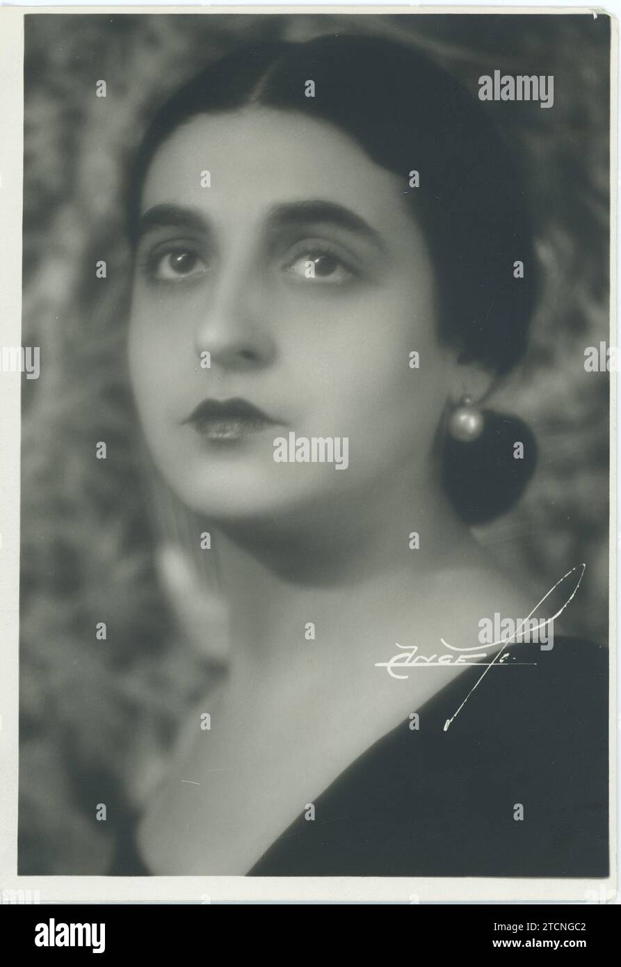 Madrid, 1939. Photograph of the actress María Guerrero López. Credit ...