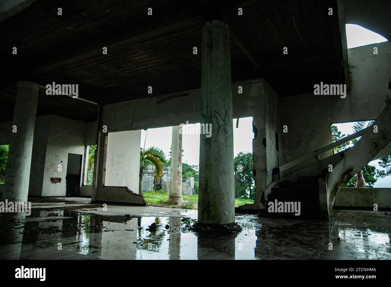 Old broken roof inside hi-res stock photography and images - Alamy