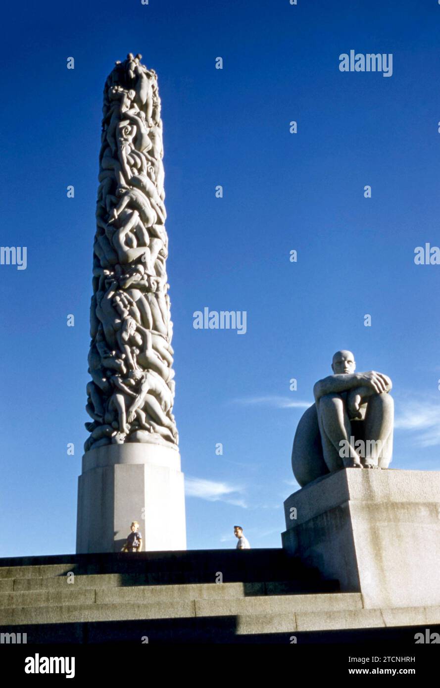 OSLO, NORWAY - 1954: General view of the famous monolith located at ...