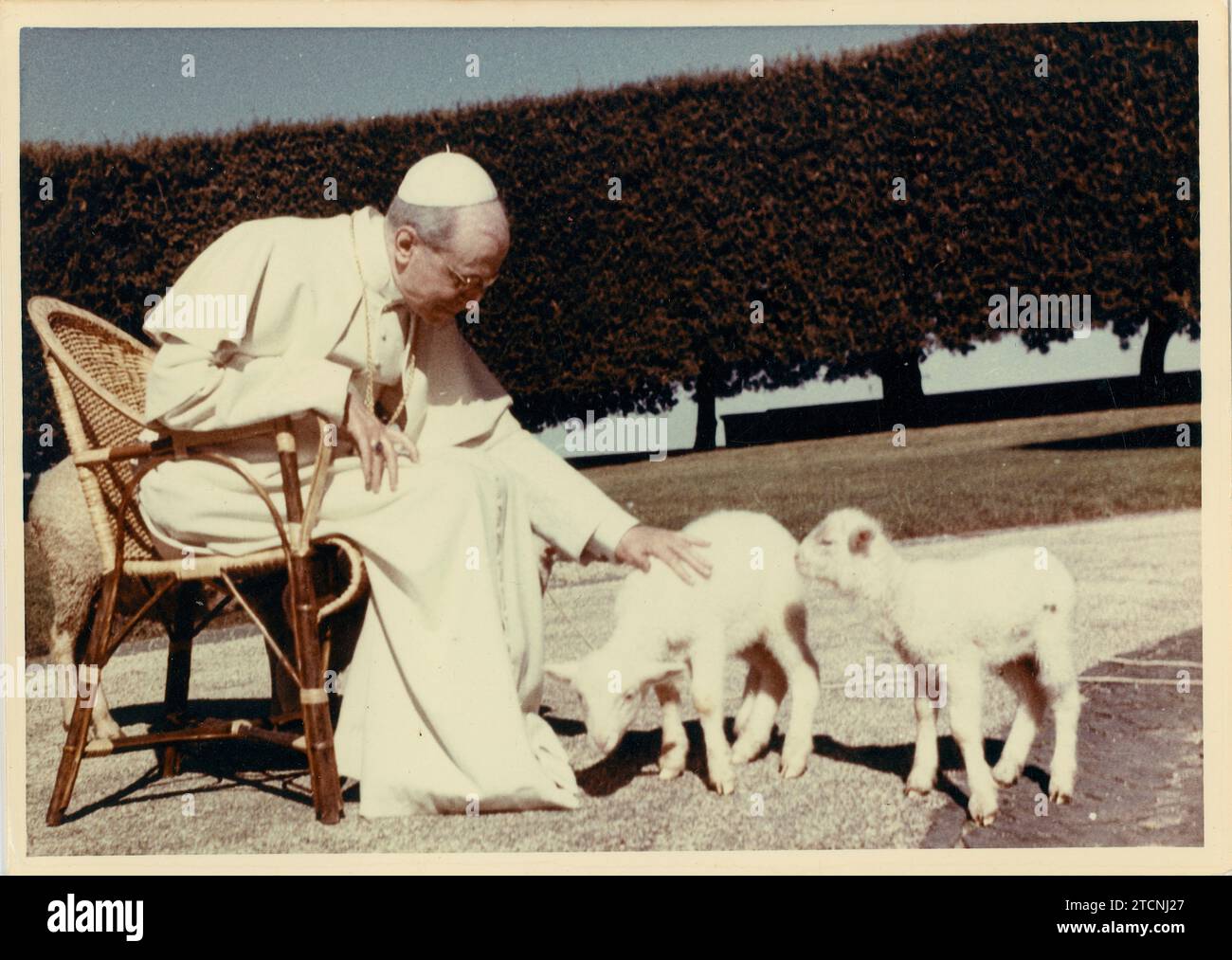 Castel Gandolfo (Italy), 1950 (ca.). Pope Pius XII during a few days of ...