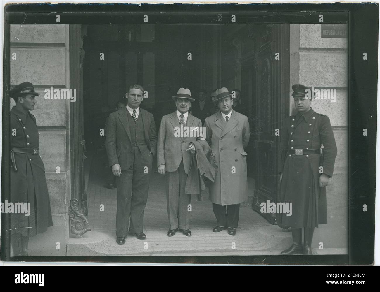 Madrid, April 1936. The aviator Antonio Menéndez Peláez, accompanied by ...