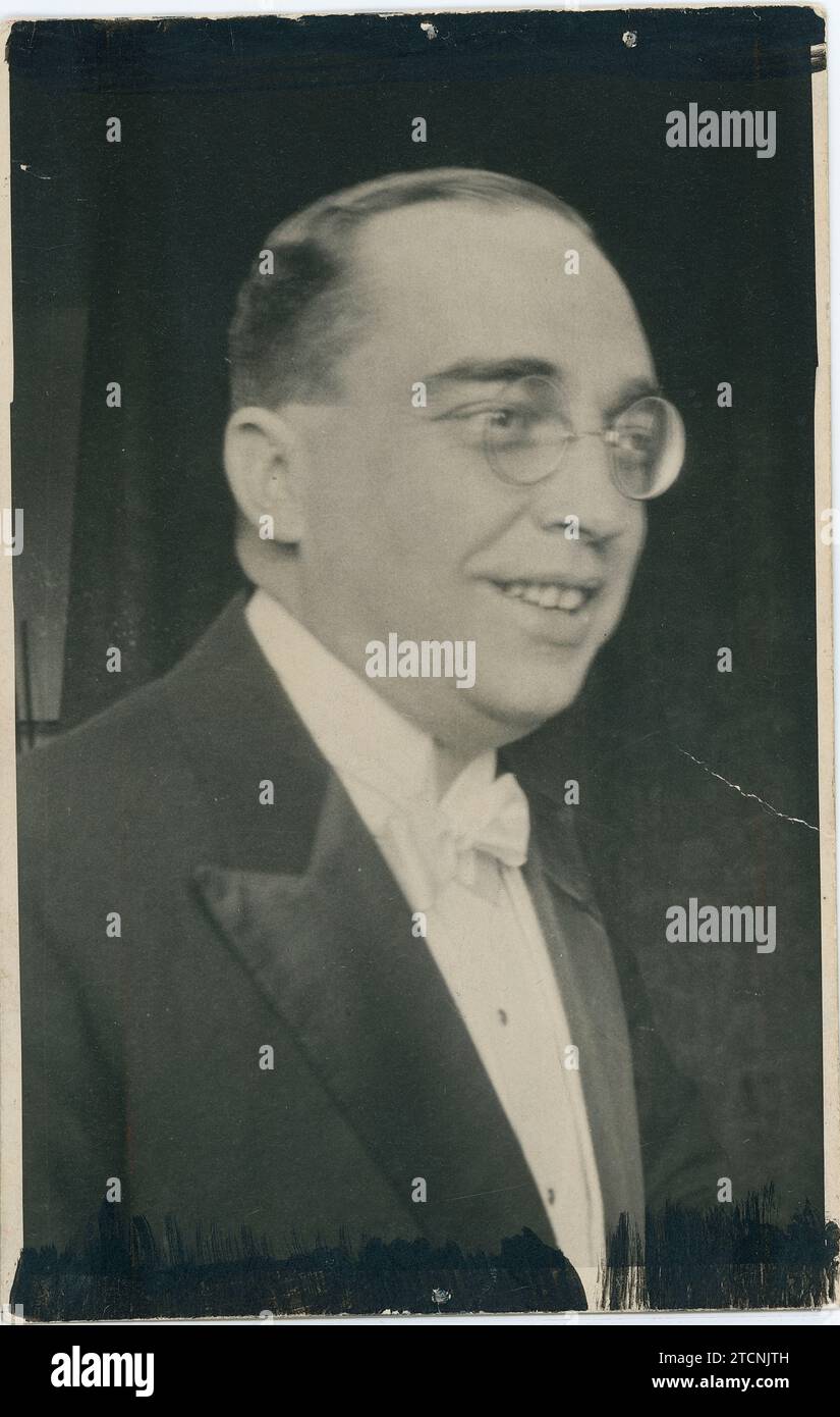 Madrid, 1936. Portrait of the caricaturist and bullfighting critic D ...