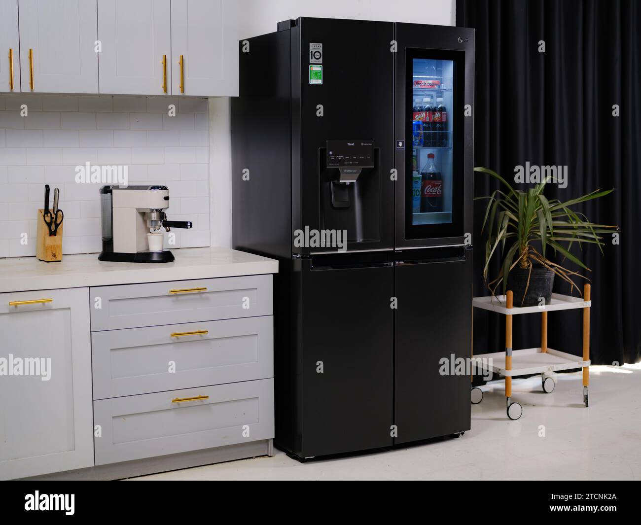 LG french door fridge Stock Photo - Alamy