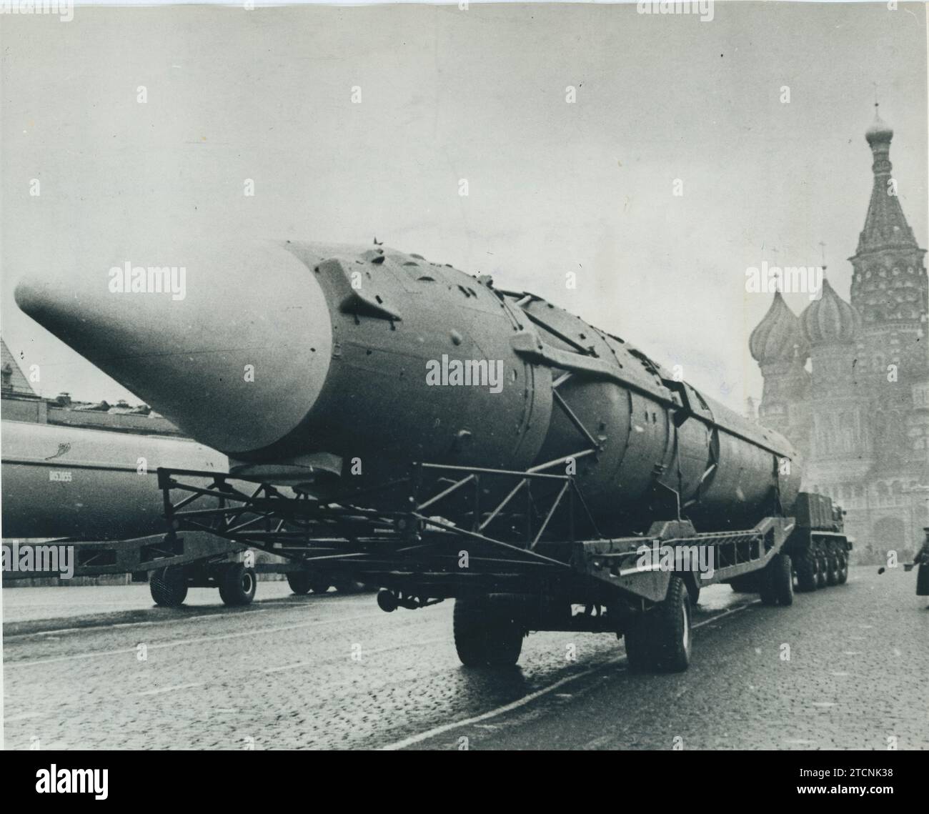 Moscow (Russia), 11/09/1965. A three-stage projectile is shown to the ...
