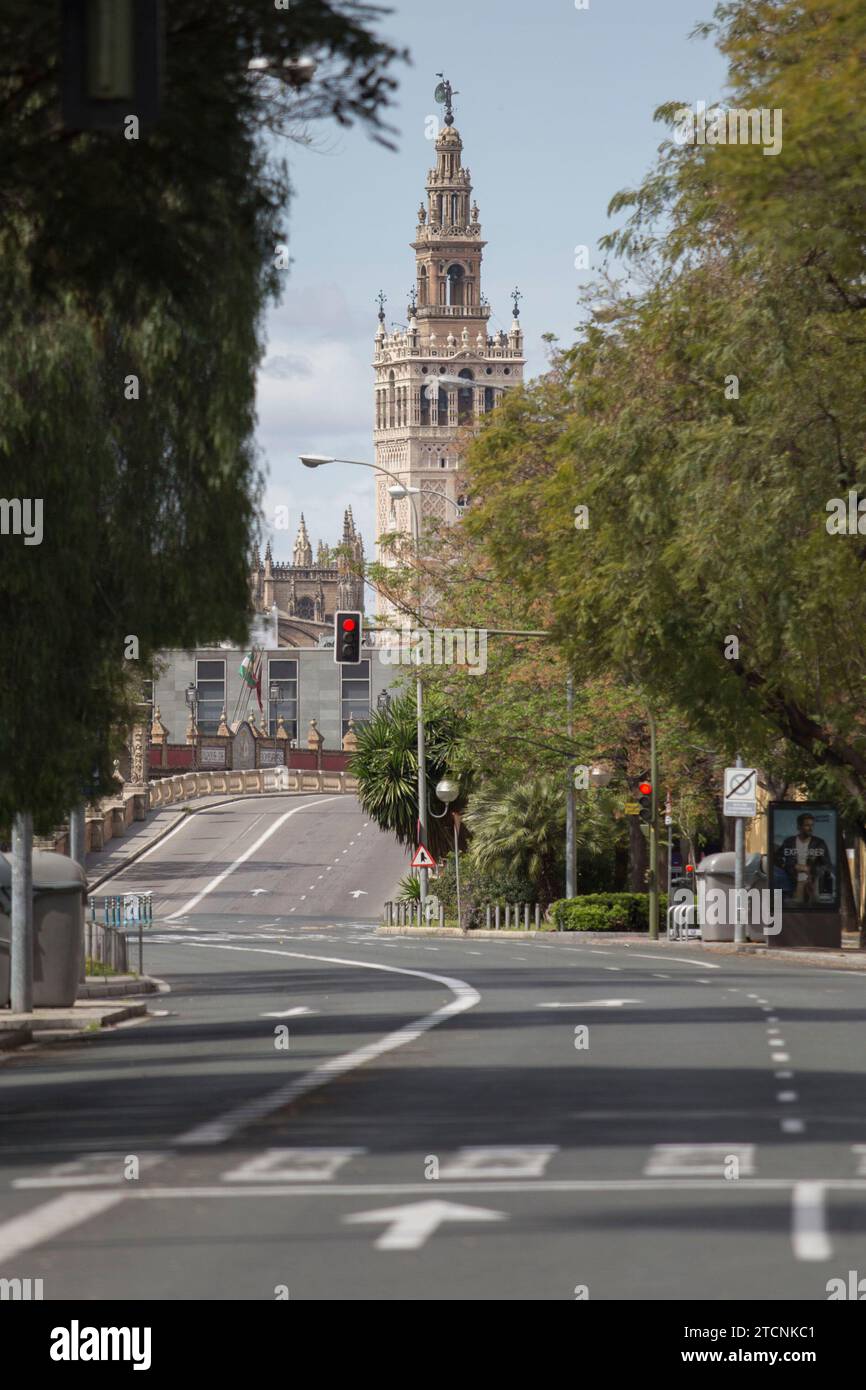 Seville, 03/24/2020. Coronavius alert. Spring. Flowers in the City ...