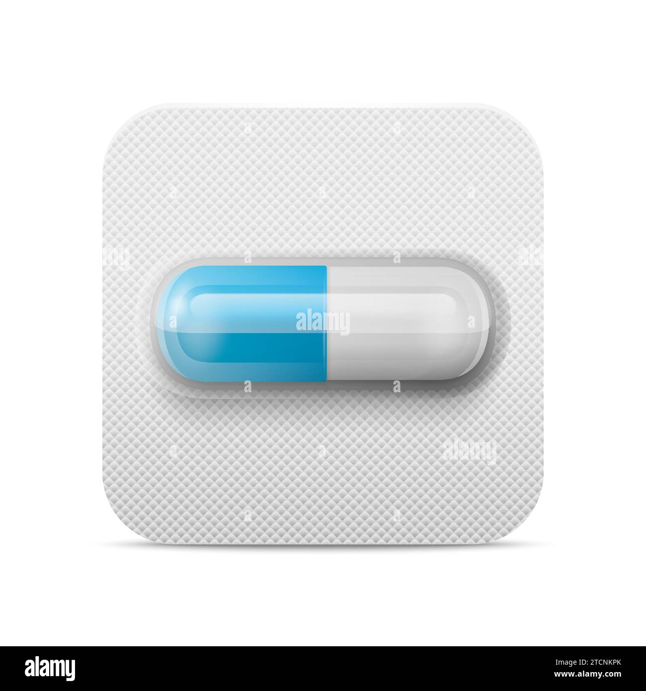 Vector Realistic Pharmaceutical Medical Blue Pill, Vitamins, Capsule in ...