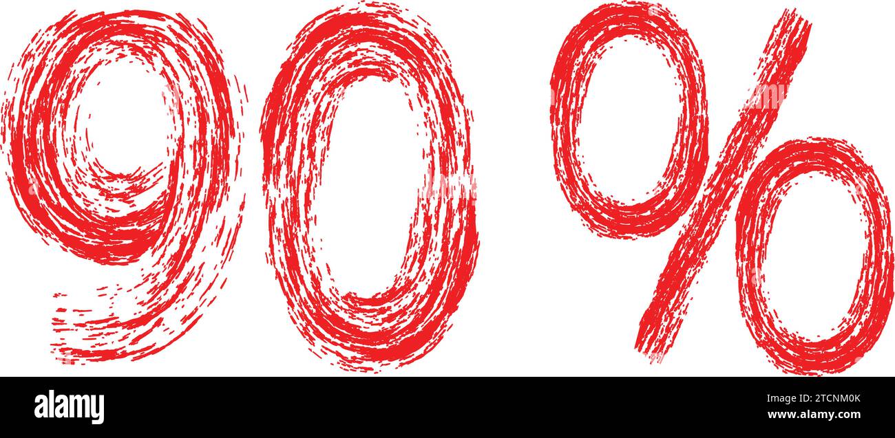 90% icon vector illustration design Stock Vector Image & Art - Alamy