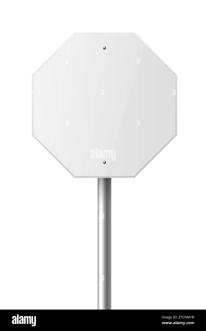 Blank White Road Sign