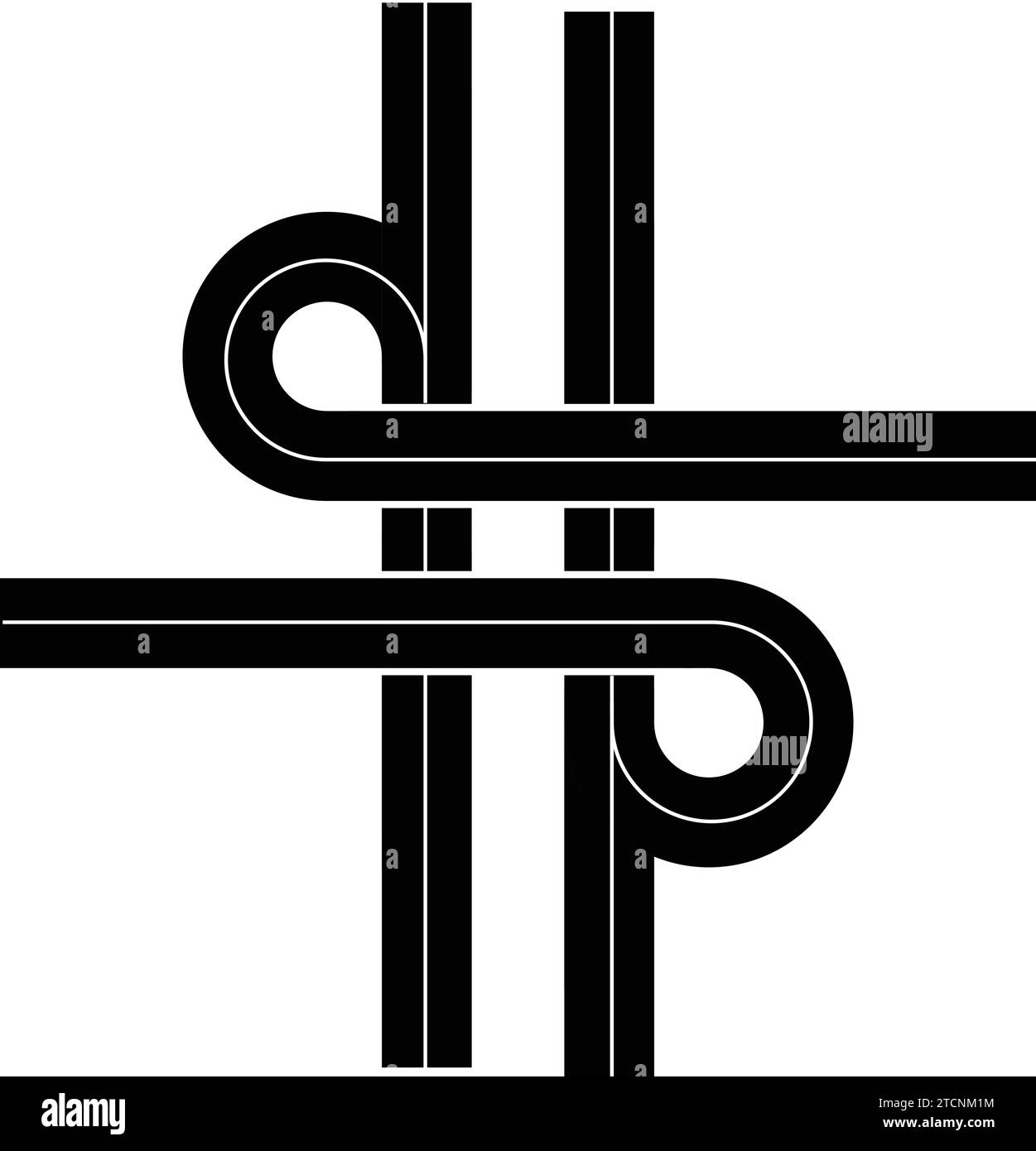 road intersection icon vector illustration design Stock Vector Image ...