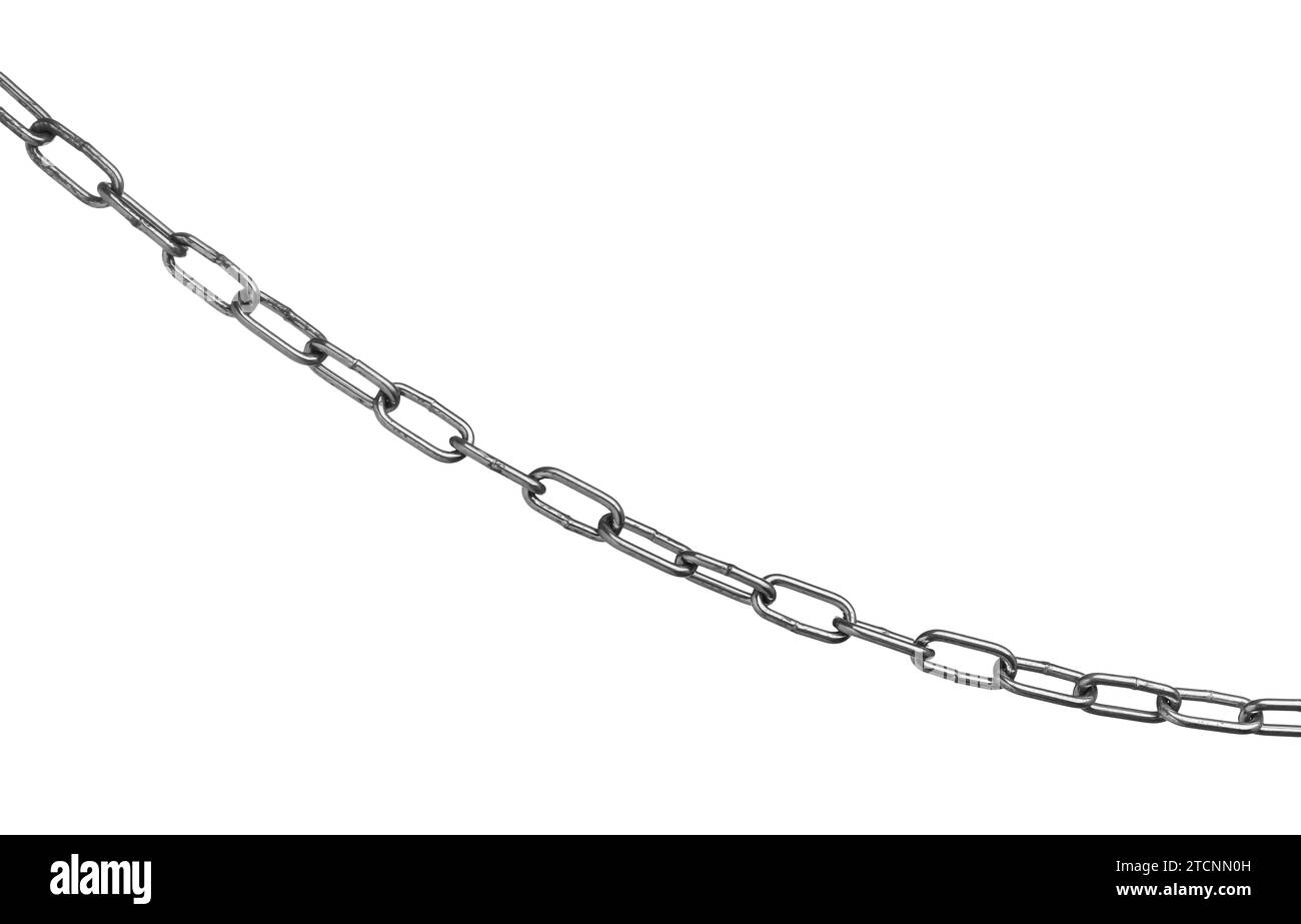 One common metal chain isolated on white Stock Photo - Alamy