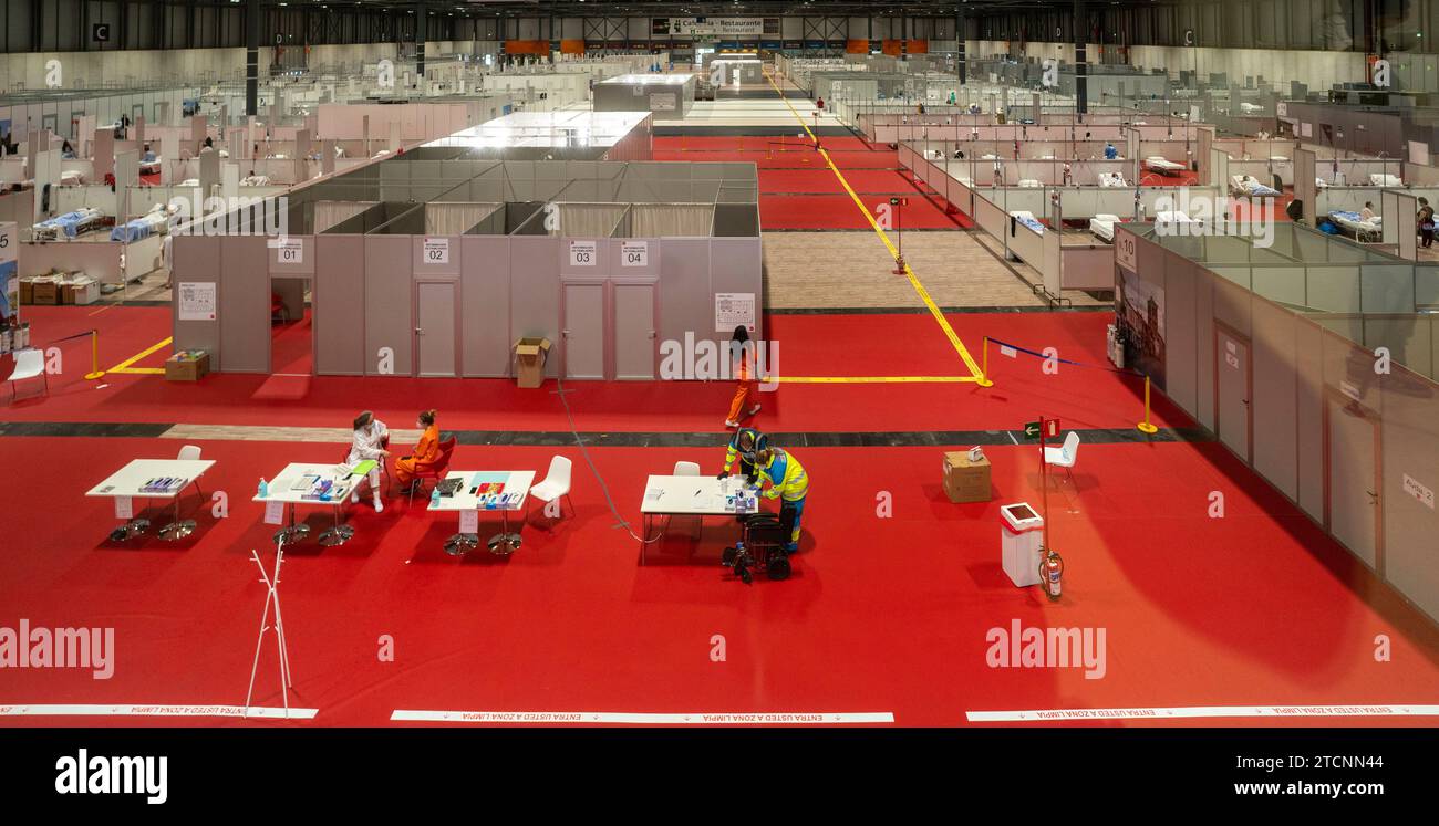 Madrid, 04/07/2020. Coronavirus crisis. Ifema Hospital. Interior of the ...