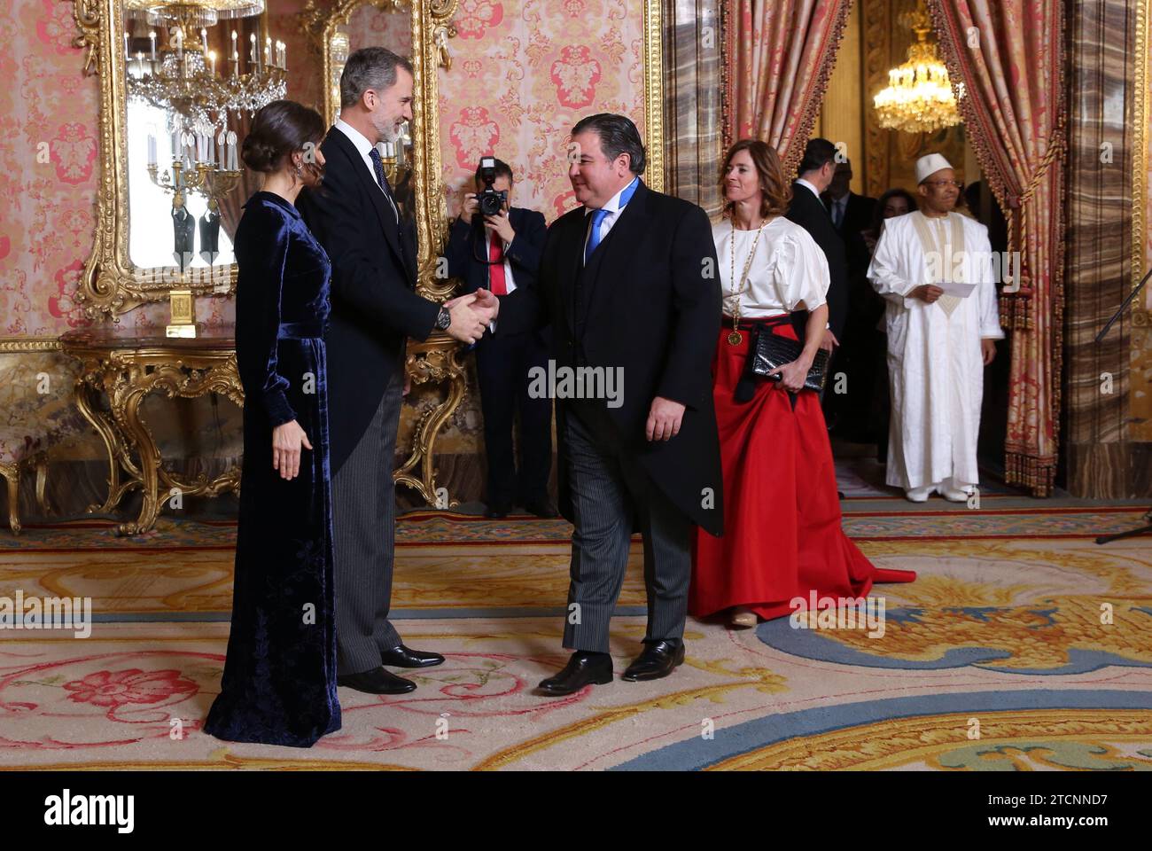 Madrid, 02/05/2020. SS.MM. The Kings receive in audience at the Royal Palace the diplomatic ...