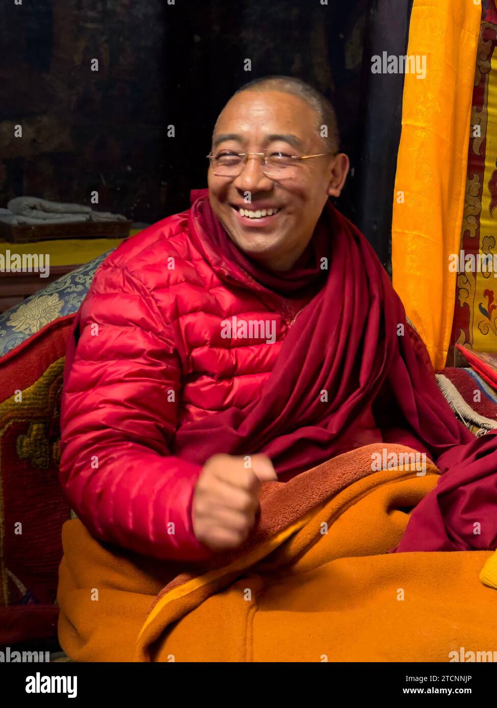 The Khenpo of Chode Gonpa, Dragkar Thegchen Ling, in Lo Manthang ...