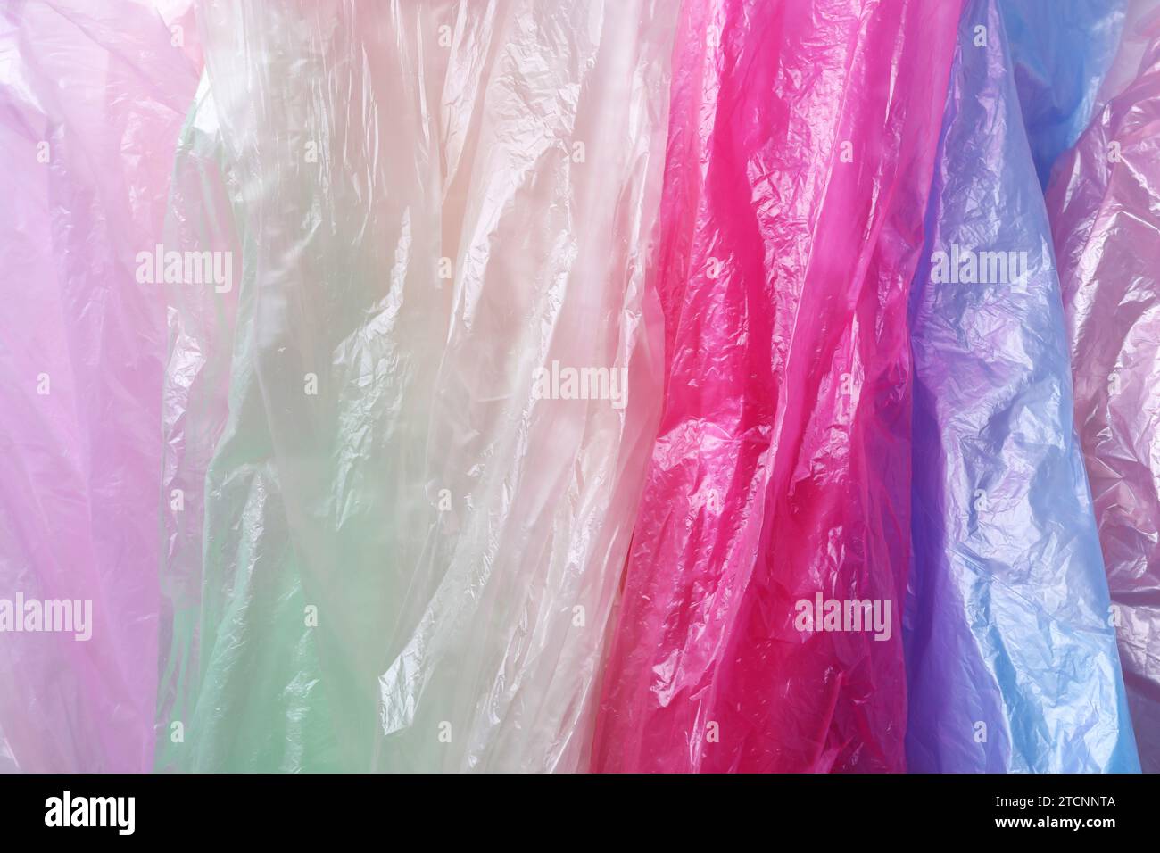Many plastic bags as background, top view Stock Photo - Alamy