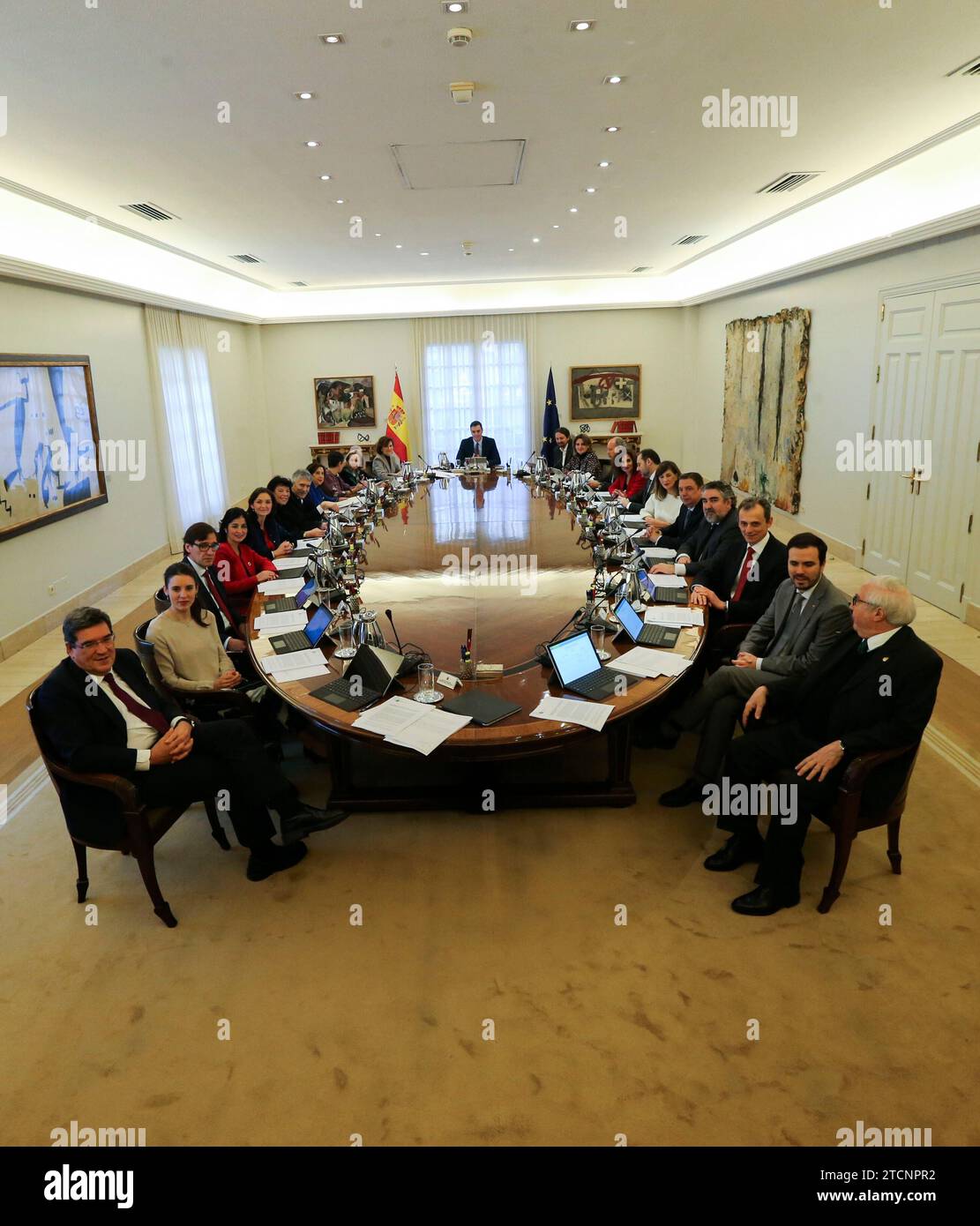 Madrid, 01/14/2020. Meeting of the first Council of Ministers of the ...