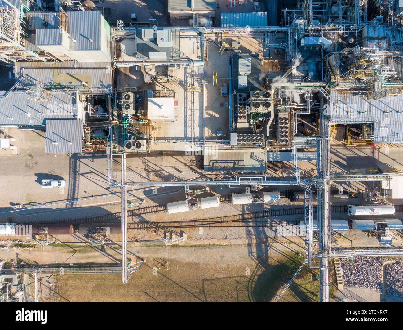drone images of a large pharmaceutical manufacturing factory with lots ...