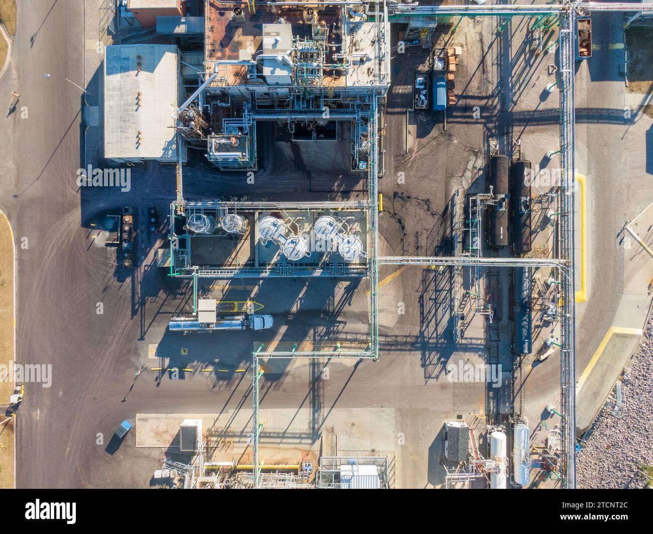 drone images of a large pharmaceutical manufacturing factory with lots ...