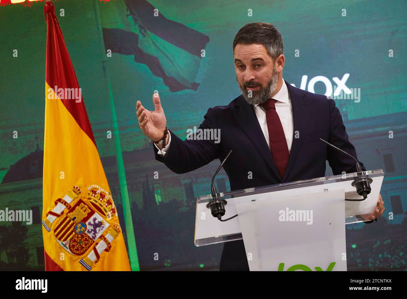 Madrid, 11/14/2022. Vox headquarters. Press conference by the president ...