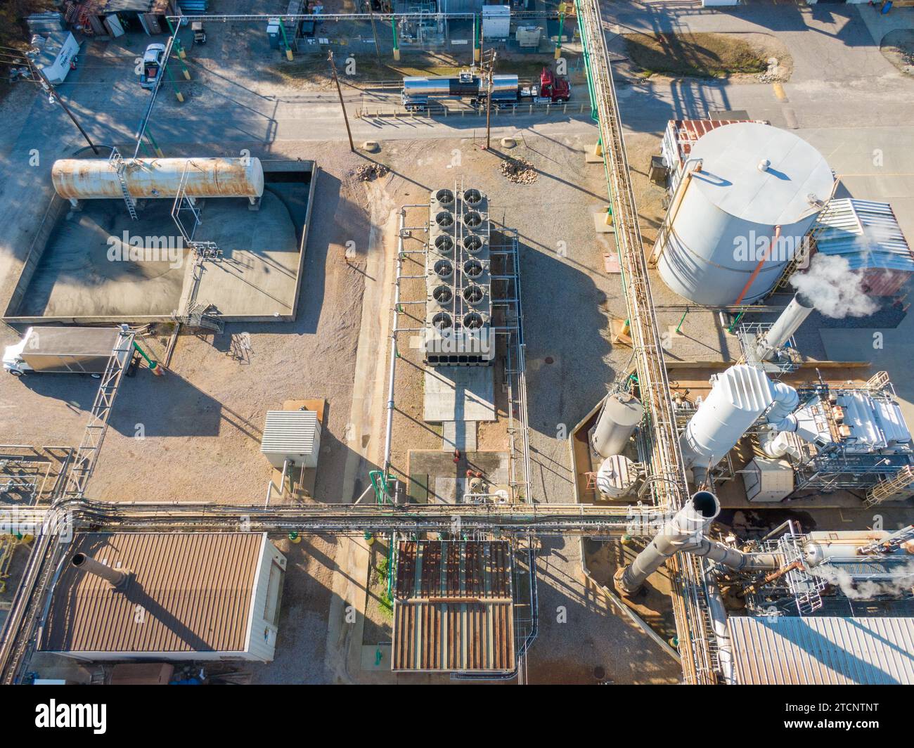 drone images of a large pharmaceutical manufacturing factory with lots ...