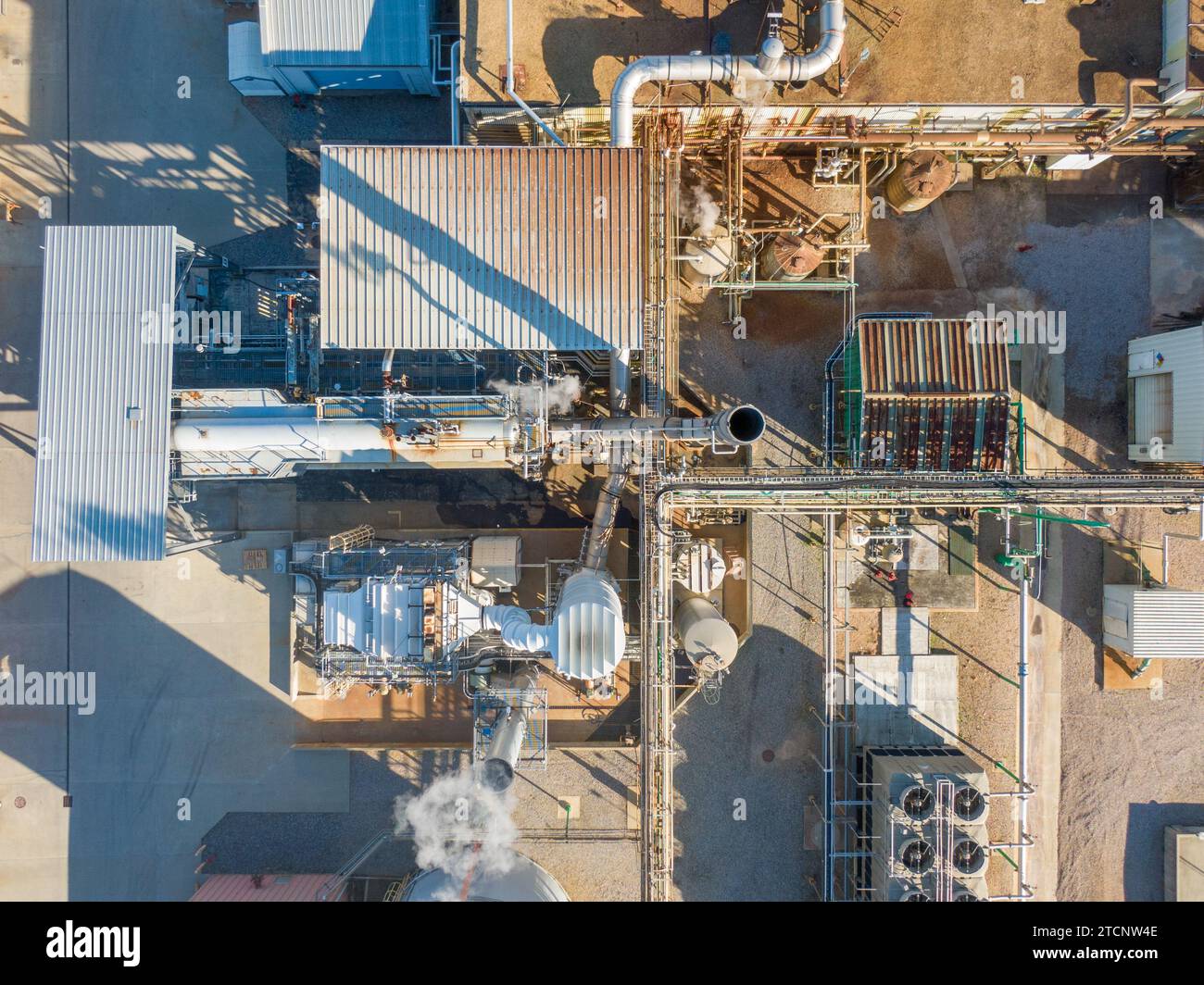 drone images of a large pharmaceutical manufacturing factory with lots ...