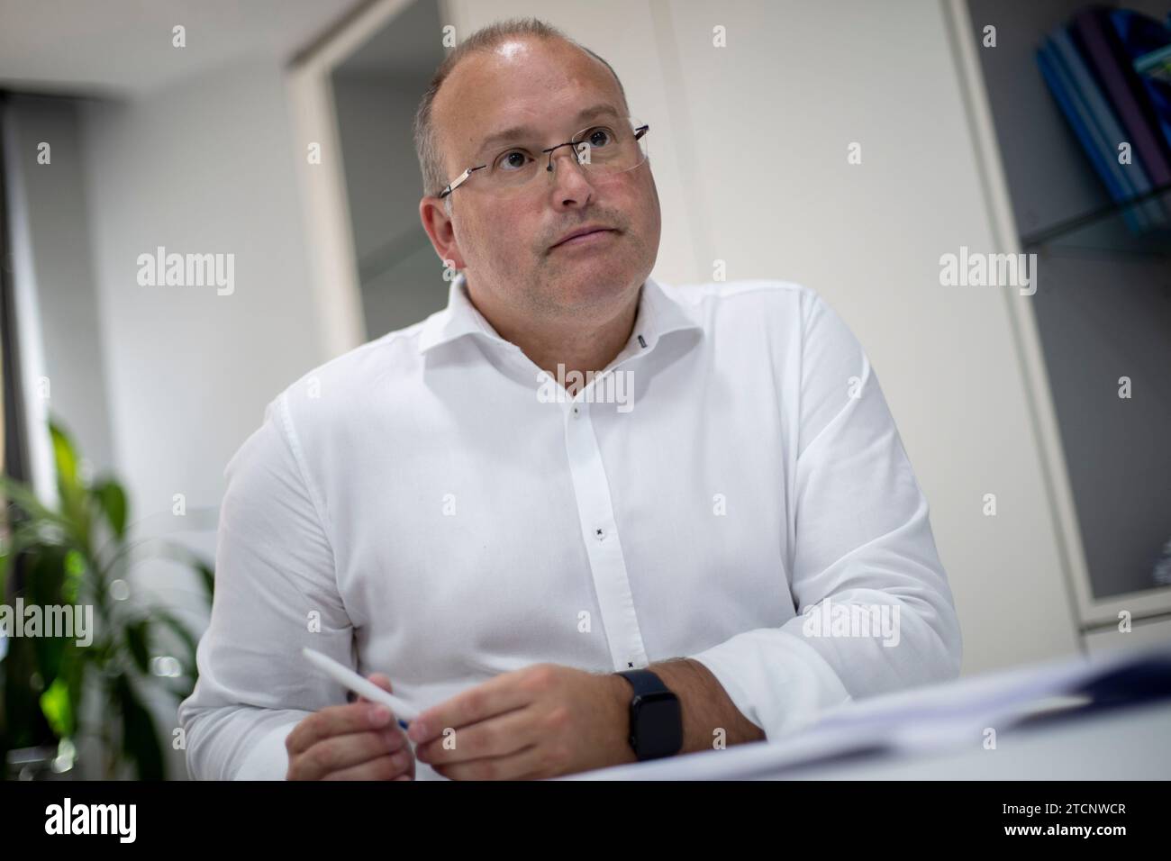 Madrid, 08/9/2022. Interview with Miguel Tellado, General Secretary of ...