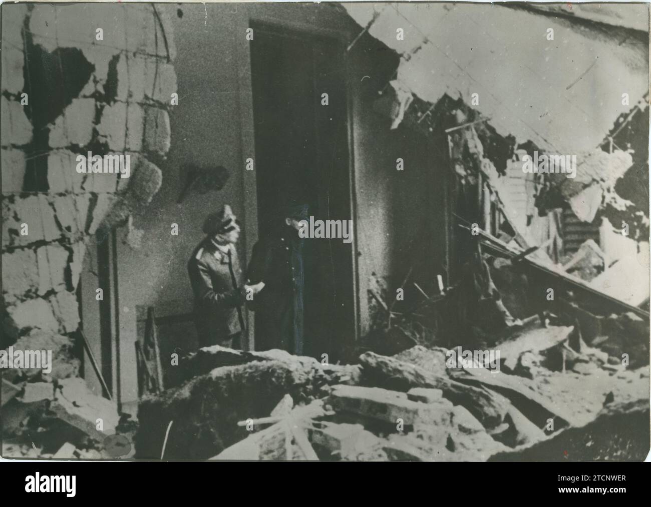 Berlin (Germany), 04/20/1945. Adolf Hitler and his aide-de-camp Julius ...