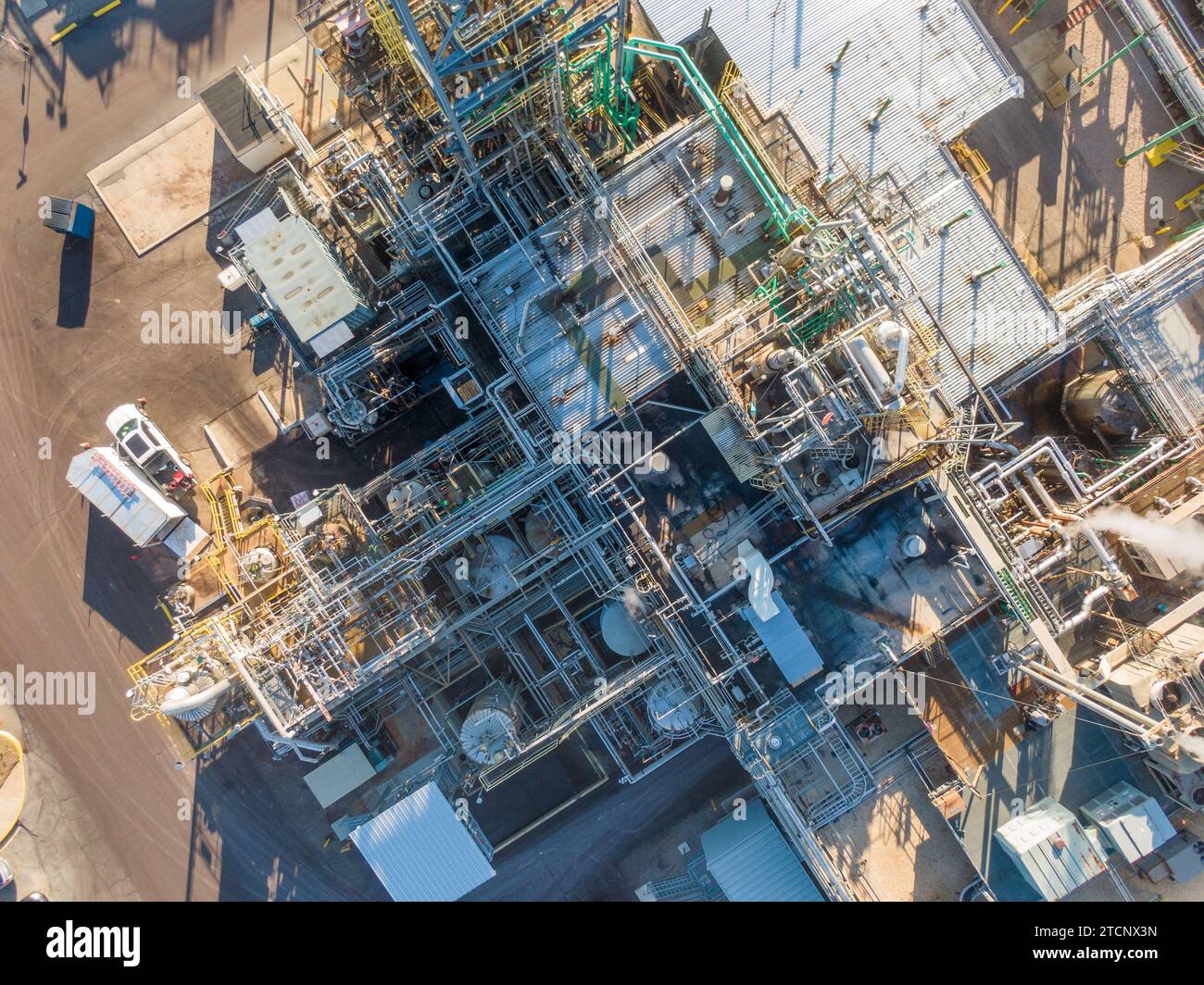 drone images of a large pharmaceutical manufacturing factory with lots ...