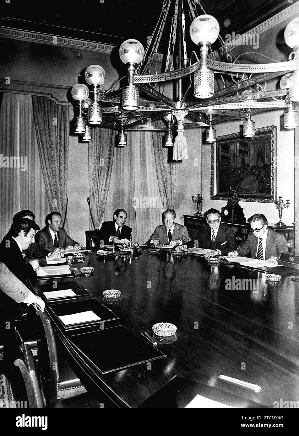 The Senate table, in its Old headquarters under the presidency of the ...