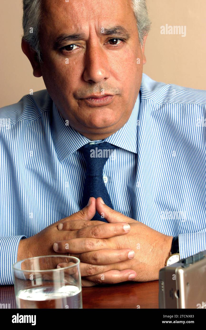 05/15/2003. Madrid. 05/16/03. Javier Arenas at the PP headquarters ...