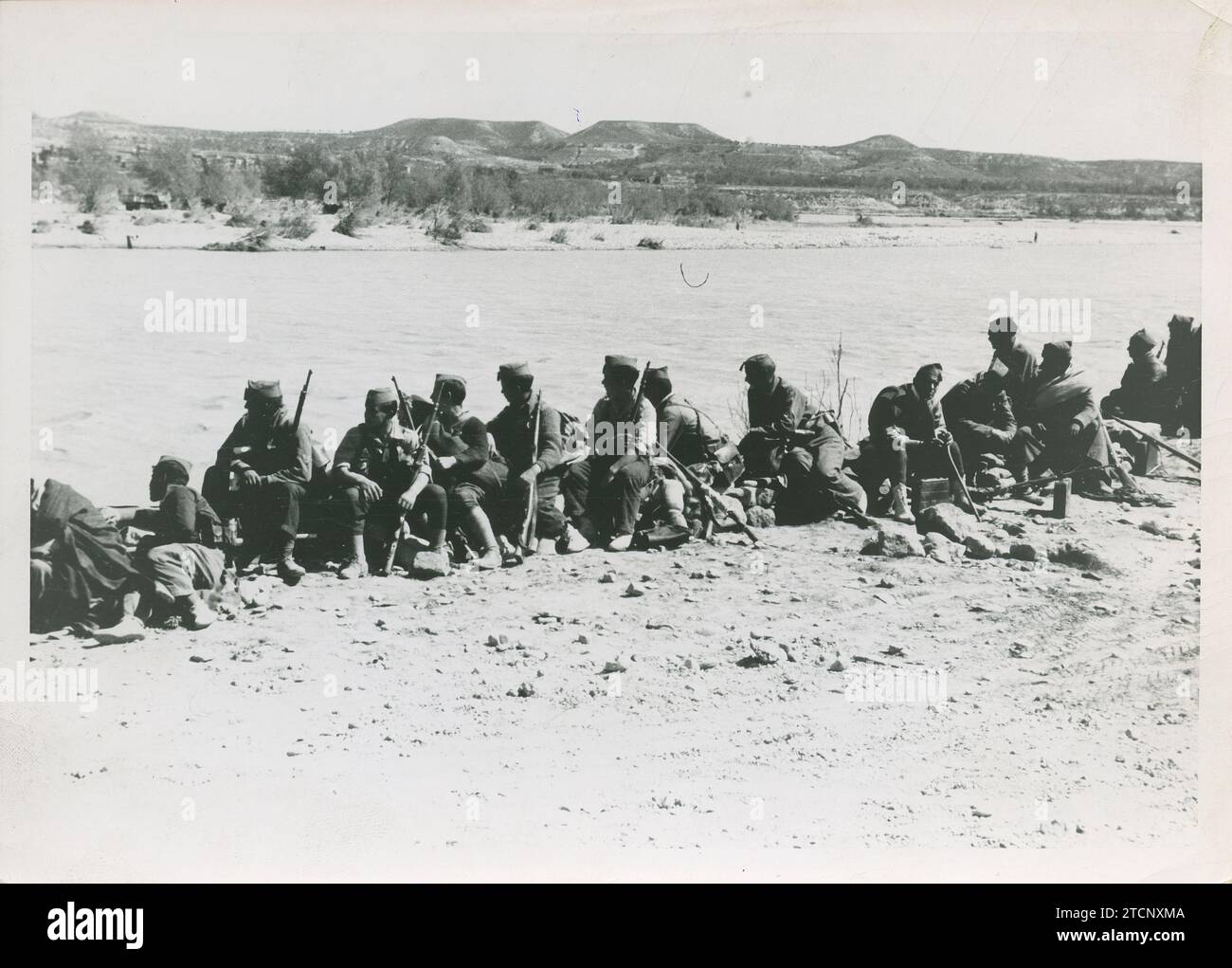 Ebro Front, August 1938. Spanish Civil War. In the image, national ...