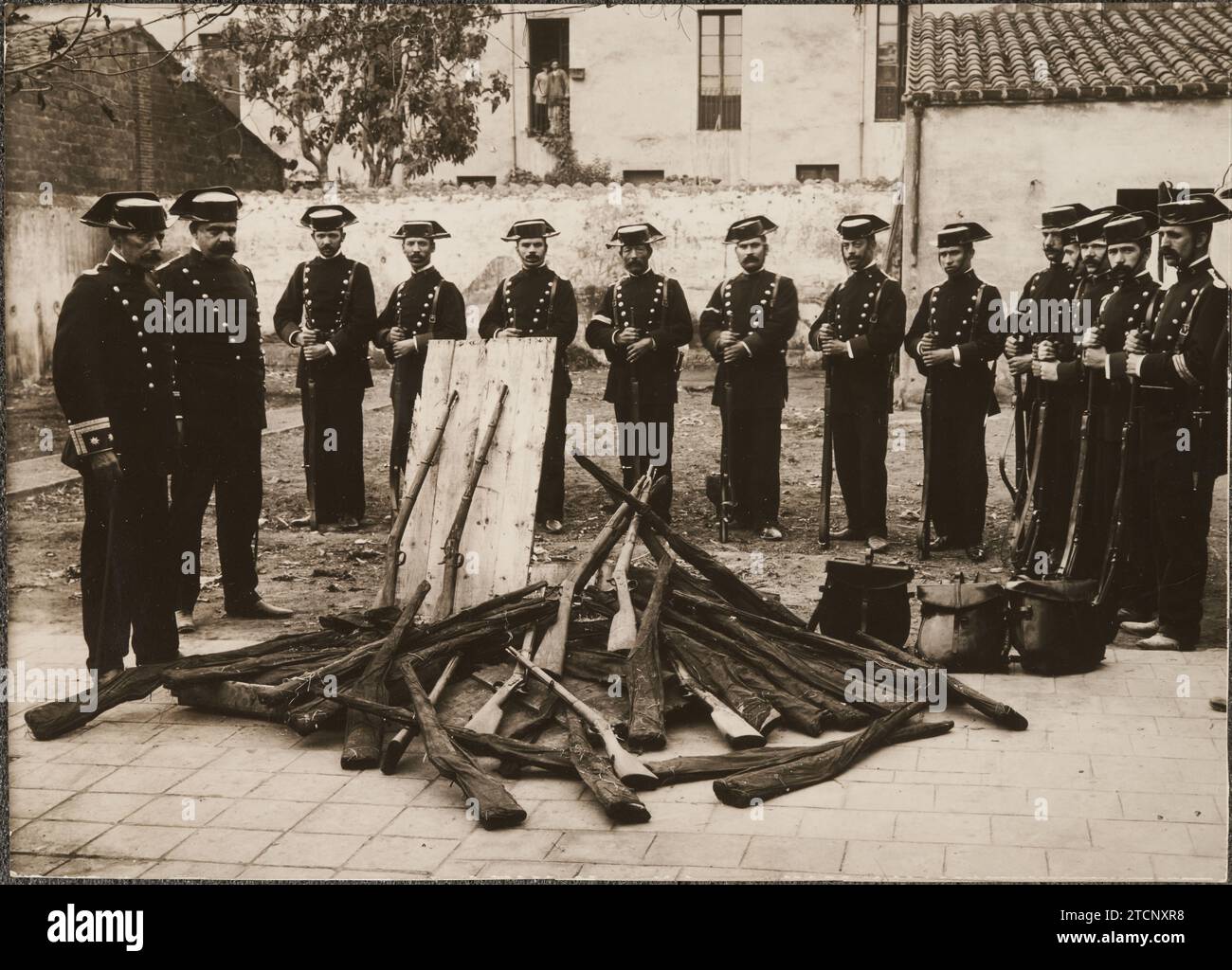 Sabadell (Barcelona), September 1906. Discovery by the Civil Guard of a ...