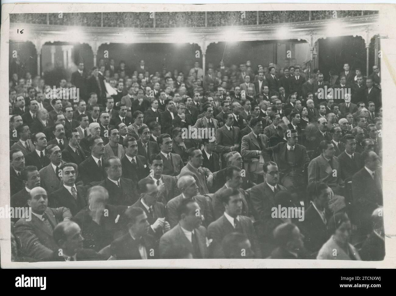 Madrid, 10/29/1933. Founding event of the Spanish Falange, held at the ...