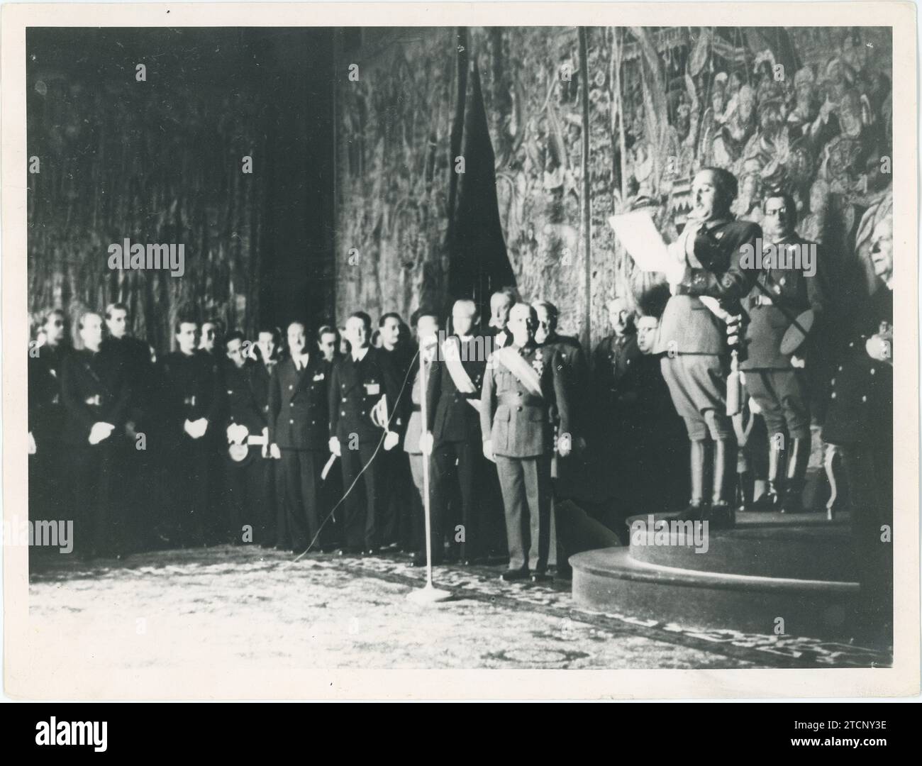 Burgos, 10/01/1936. General Francisco Franco is proclaimed head of ...