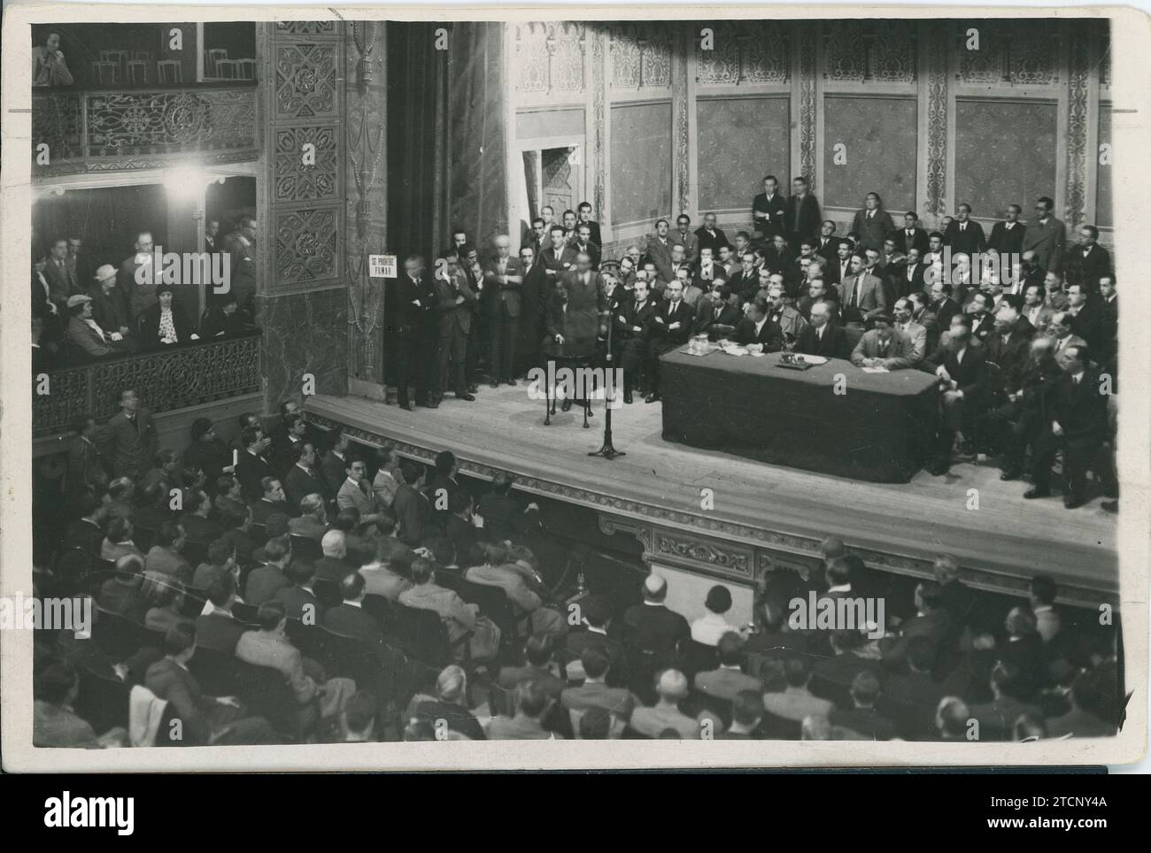 Madrid, 10/29/1933. Founding event of the Spanish Falange, held at the ...