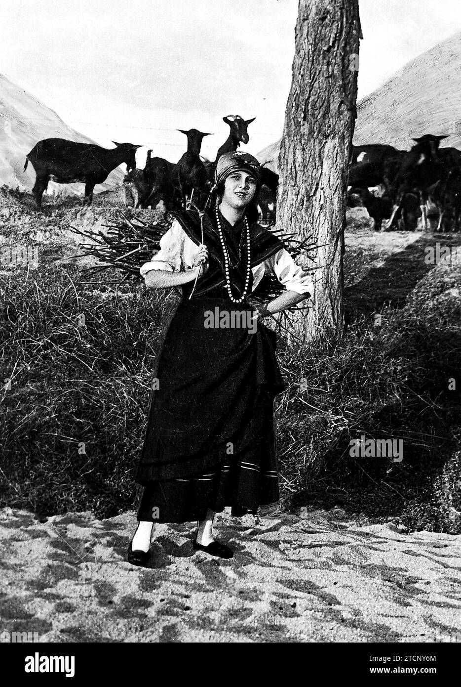 04/30/1921. Spanish Women. Galician Peasant, in her Rude Works. Credit ...