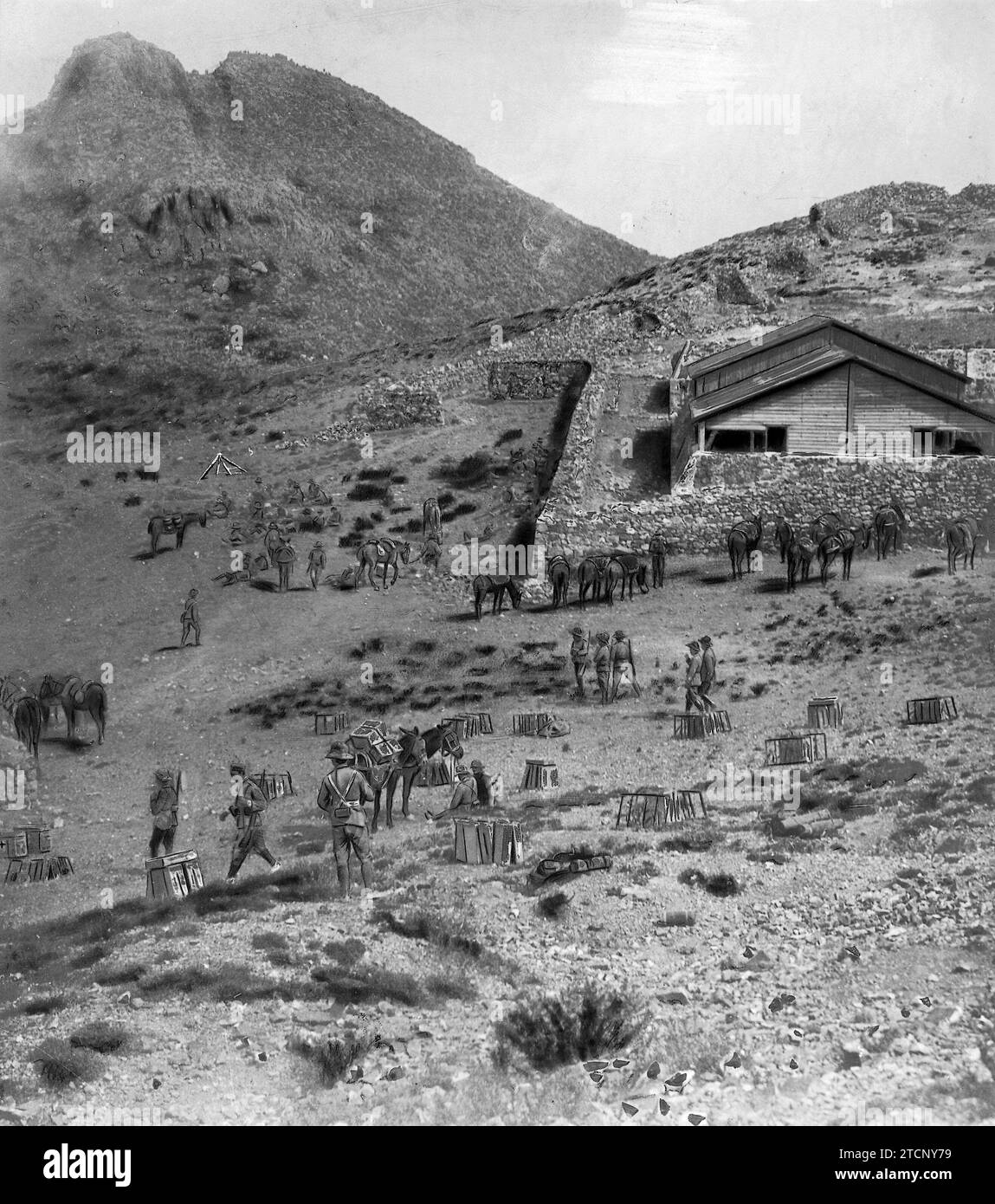 09/30/1921. Melilla. Occupation of the Gurugú position of Hardu and ...