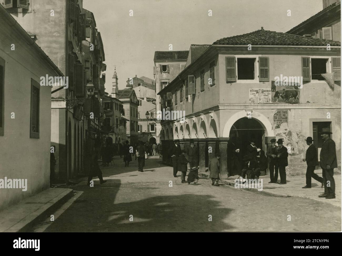 Corfu (Greece), October 1923. After the evacuation. The Nikeforo road ...