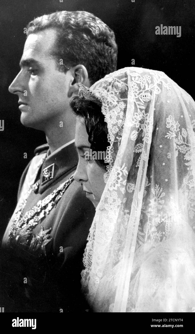 05/14/1962. An image of the wedding of Juan Carlos I of Spain and Doña ...