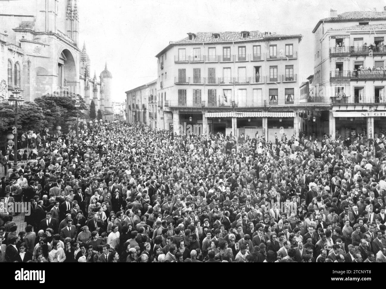 SEGOVIA, 06/16/1969. Burial of the victims of the tragedy of Los Ángels ...