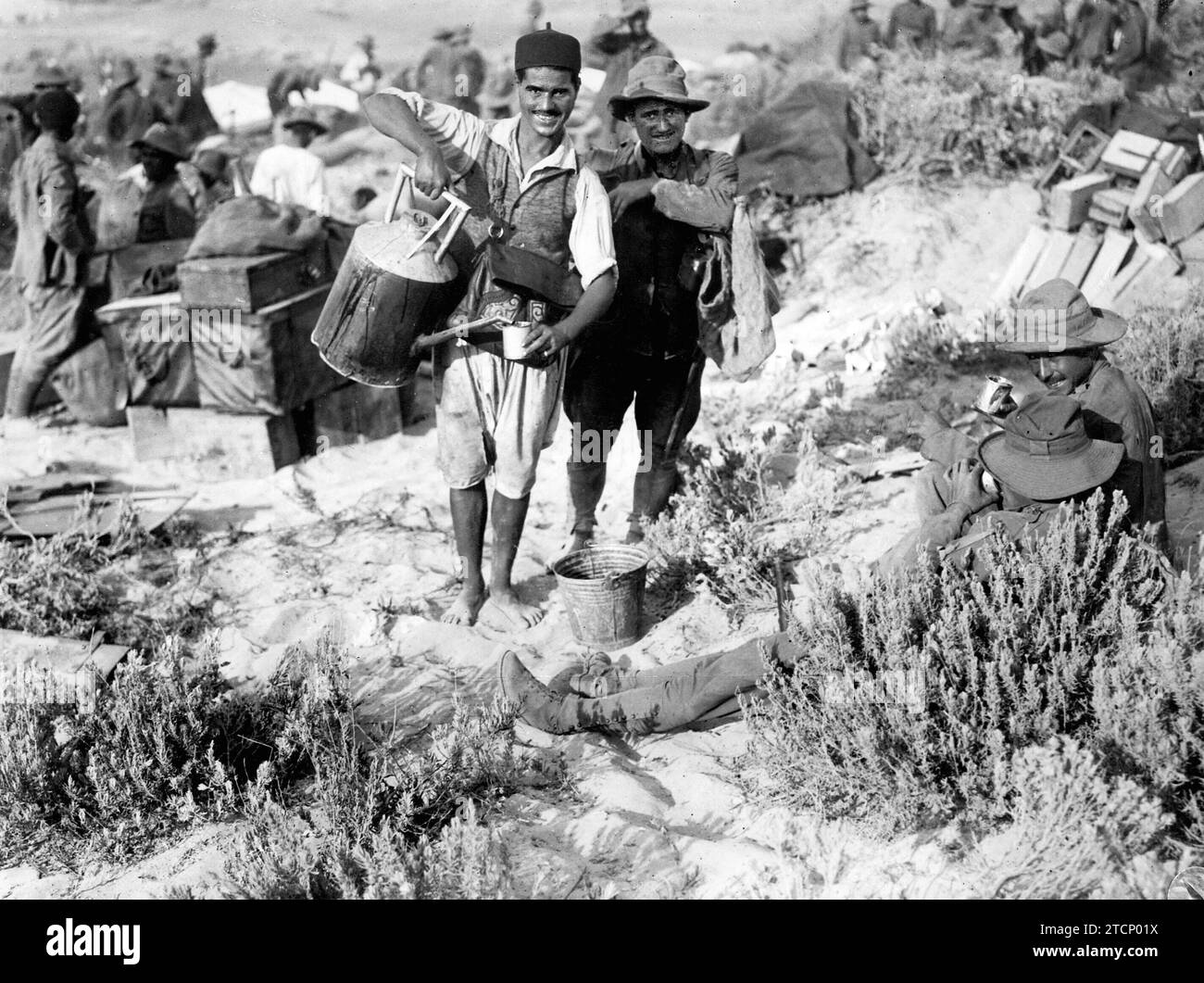September 1925. Moroccan War. Landing of Al Hoceima. Soldiers ...