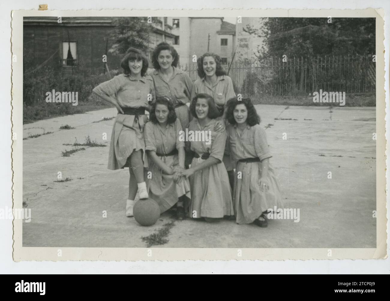Seville, 10/01/1942. Women's basketball. Interprovincial basketball championship of the Women's ...