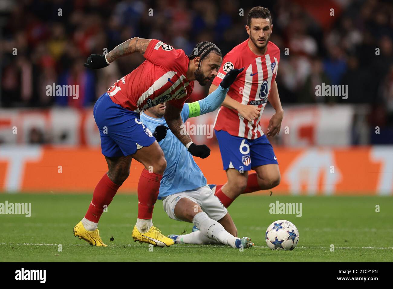Madrid, Spain. 13th Dec, 2023. Koke of Atletico Madrid looks on as team ...