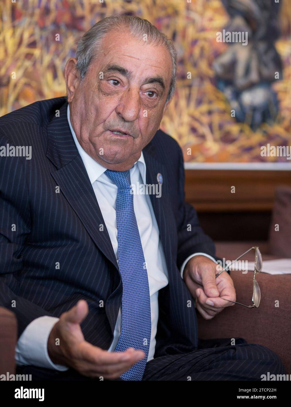 Madrid, October 8, 2013. Interview Juan Jose Hidalgo, president of ...